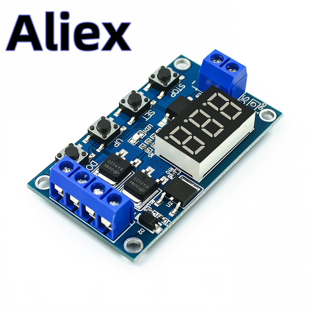 DC 12V 24V Dual MOS LED Digital Time Delay Relay Trigger Cycle Timer Delay Switch Circuit Board ...