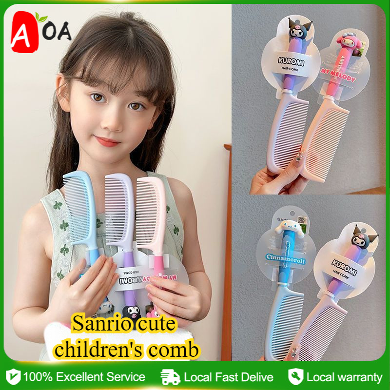 Comb for children girls ponytail student comb high-value Sanrio Kuromi ...