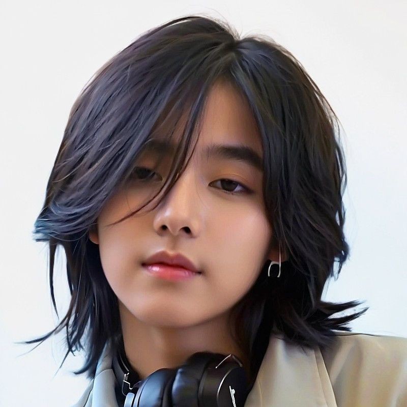 Sunshine Cool Boy Fake Long Hair Full Wig Daily Realistic Bangs Wolf ...