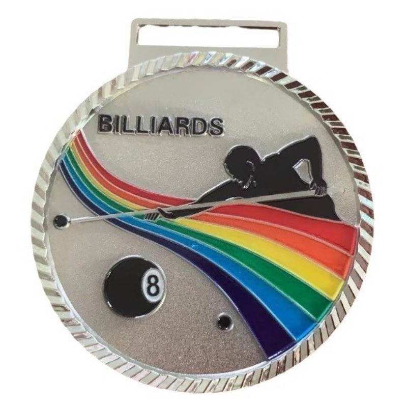 7CM Painted Medal/Billiards Medal Competition Commemoration-Silver ...