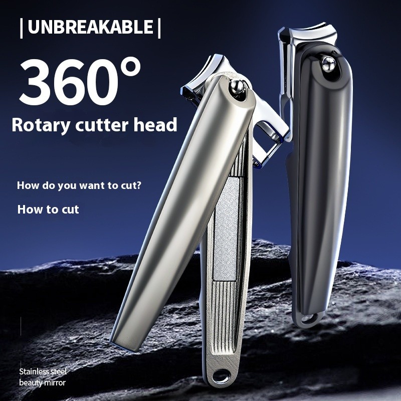New 360-Degree Rotating Nail Clipper Large Zinc Aluminum Alloy Single ...