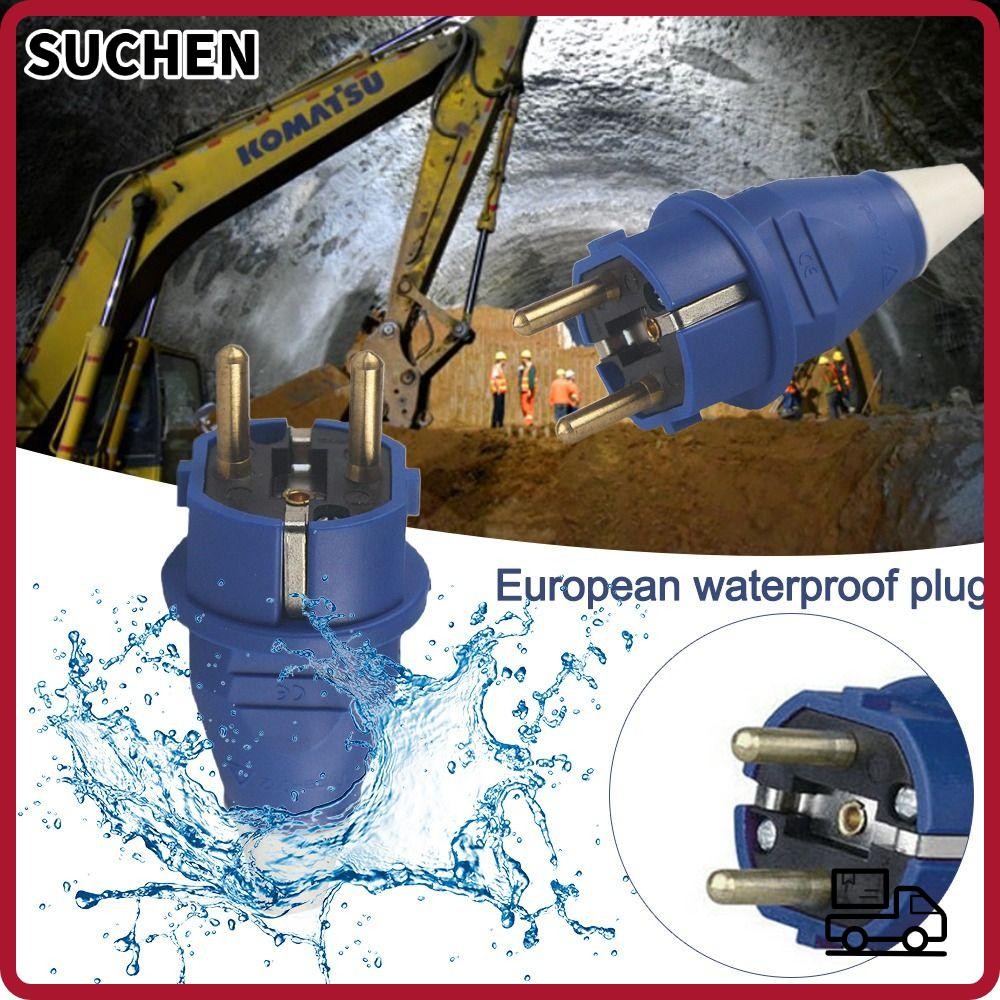 SUCHENPH Industrial Plug Socket, 16A IP44 2 Pin Industrial Plug Socket ...