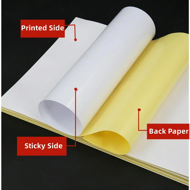 A4 Sticky Matte Paper 10 Sheet white self-Adhesive Label For Inkjet ...