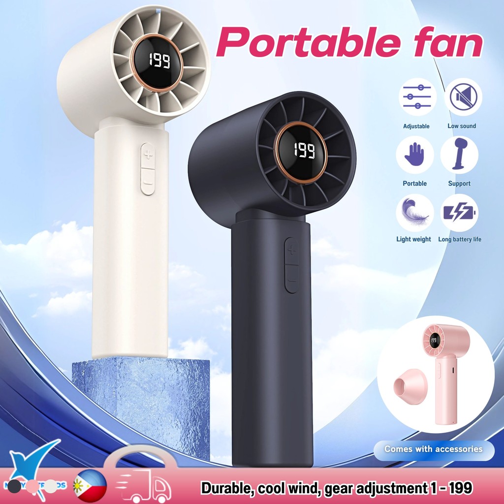 2025 New T12 Turbo Fan Portable Rechargeable Handheld Pocket Fan 100 ...