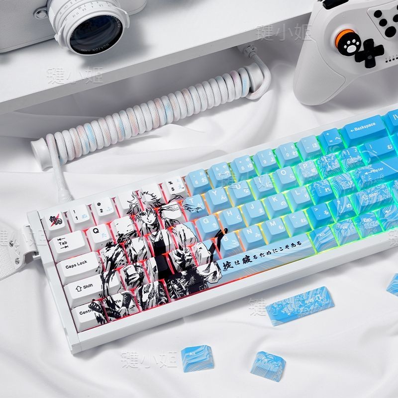 Silver Soul Theme Cherry Profile Dye Sublimation PBT Keycap Set ...