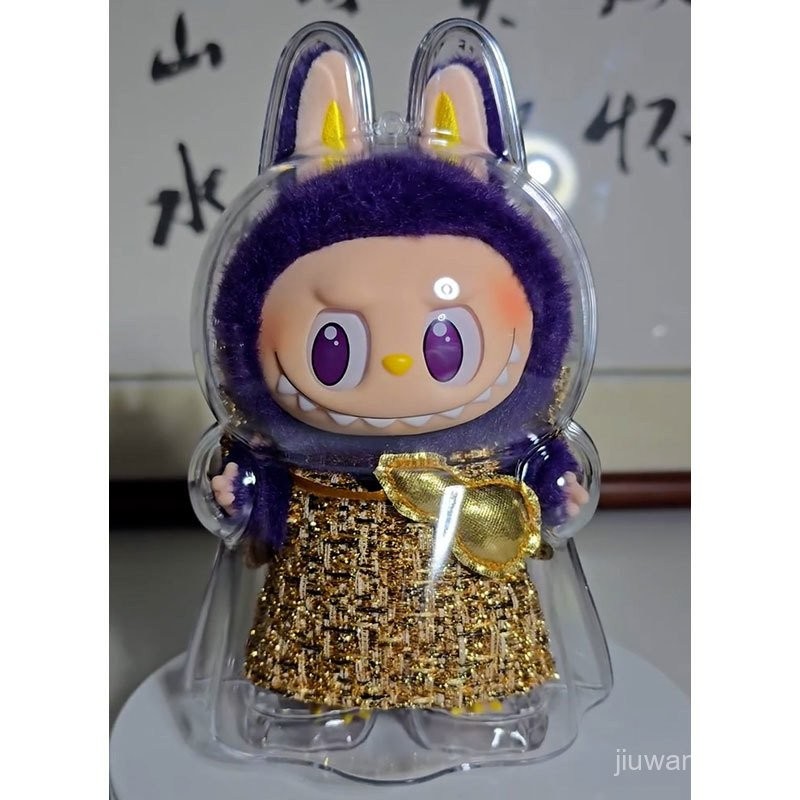 labubu Labubu Transparent Blue Acrylic Protective Case Doll Outfit Pop ...
