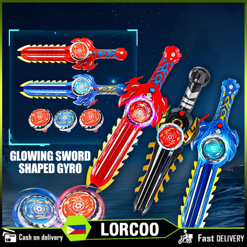 gyro toy children's alloy light-emitting gyro sword launcher boy super ...