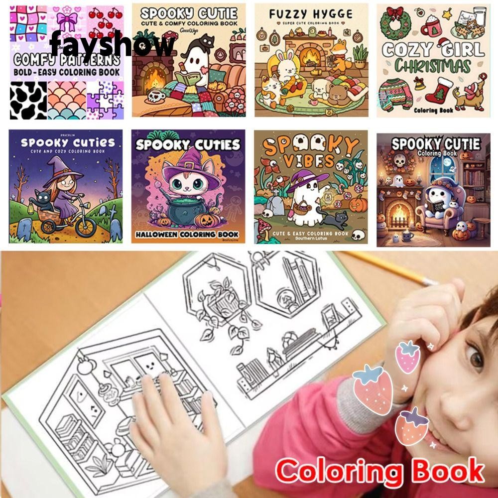 FAYSHOW2 Coloring Book, Featuring Adorable Creepy Creatures In Cozy ...