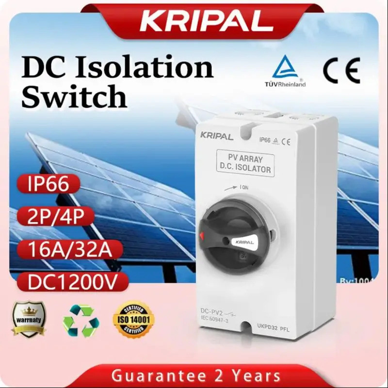 dc Solor switch Photoelectric 2P 4P 1200V 32A PV switch IP66 DC Isolator for Solar energy system ...