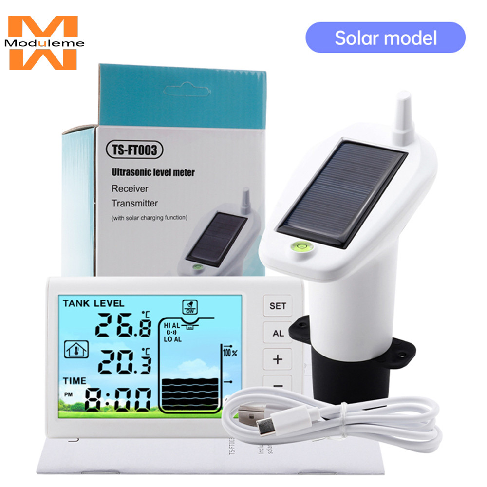 FT005 Waterproof Outdoor Unit Electronic Digital Household Ultrasonic Level Meter with Indoor ...