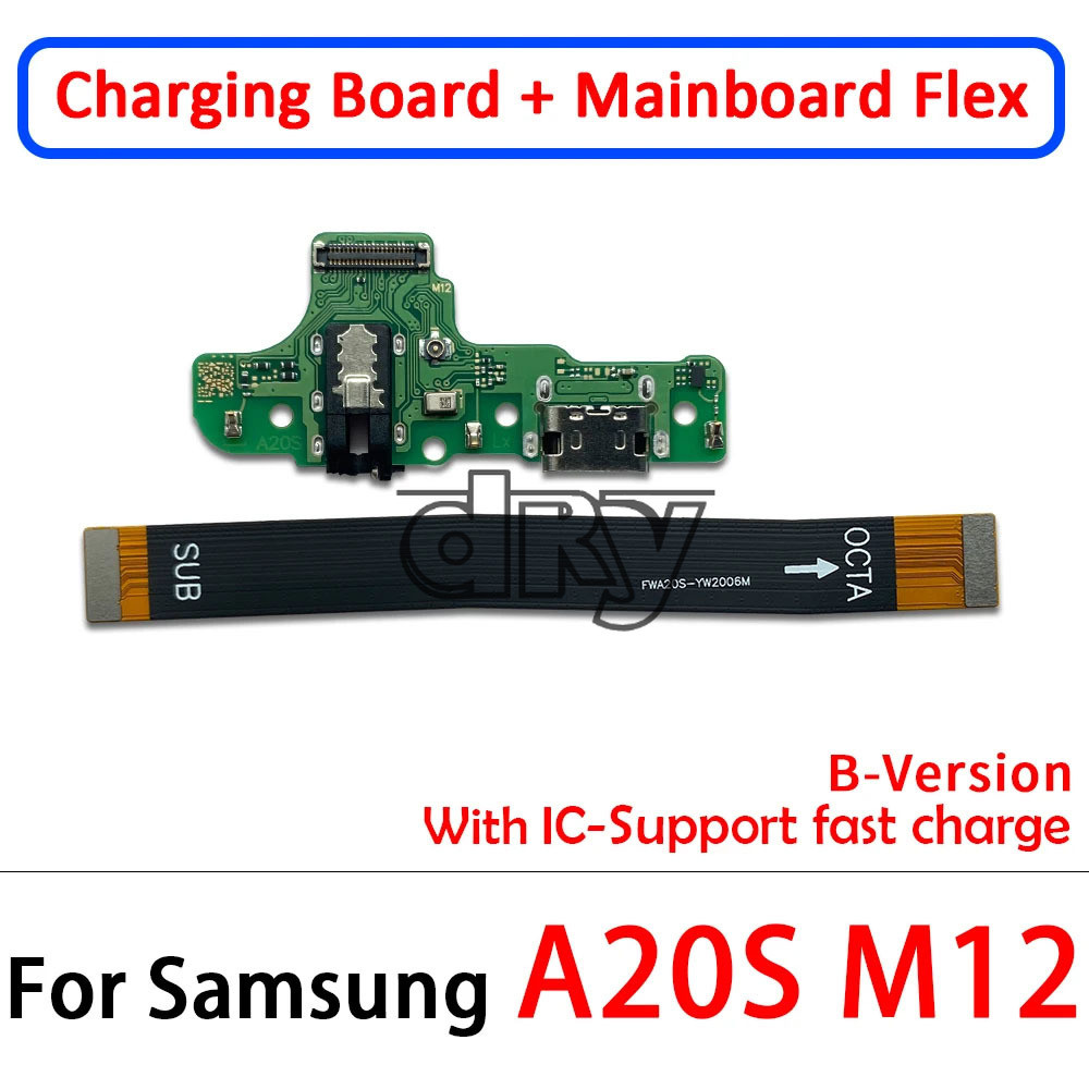 Samsung Galaxy A20S M12 USB Charging Port Dock Board with IC Connector ...