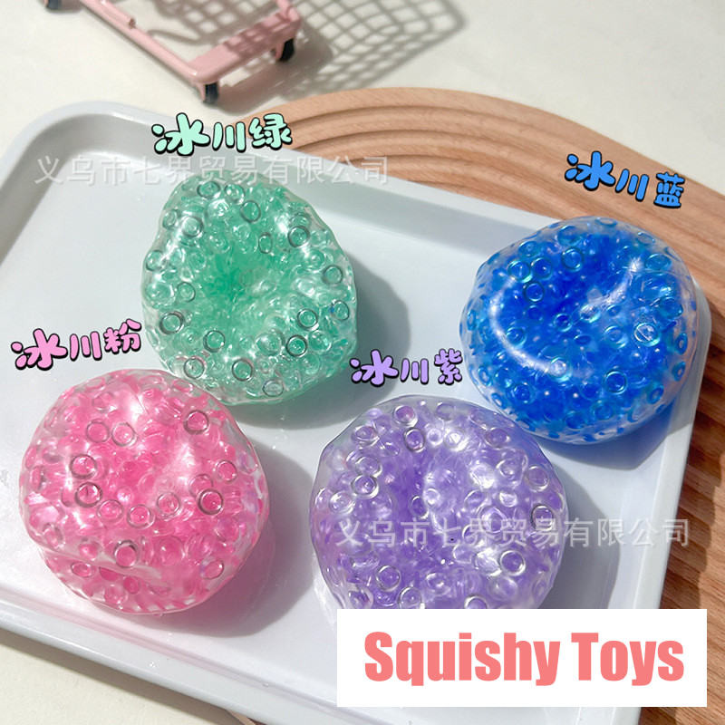 Squishy Toy Squeeze Stress Reliever toy Beautiful glacier handmade ball ...