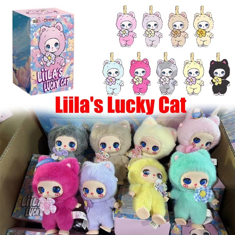 Baby Three Liila Cat Blind Box Doll Liila Lucky Cat Keychain Plush Toys ...