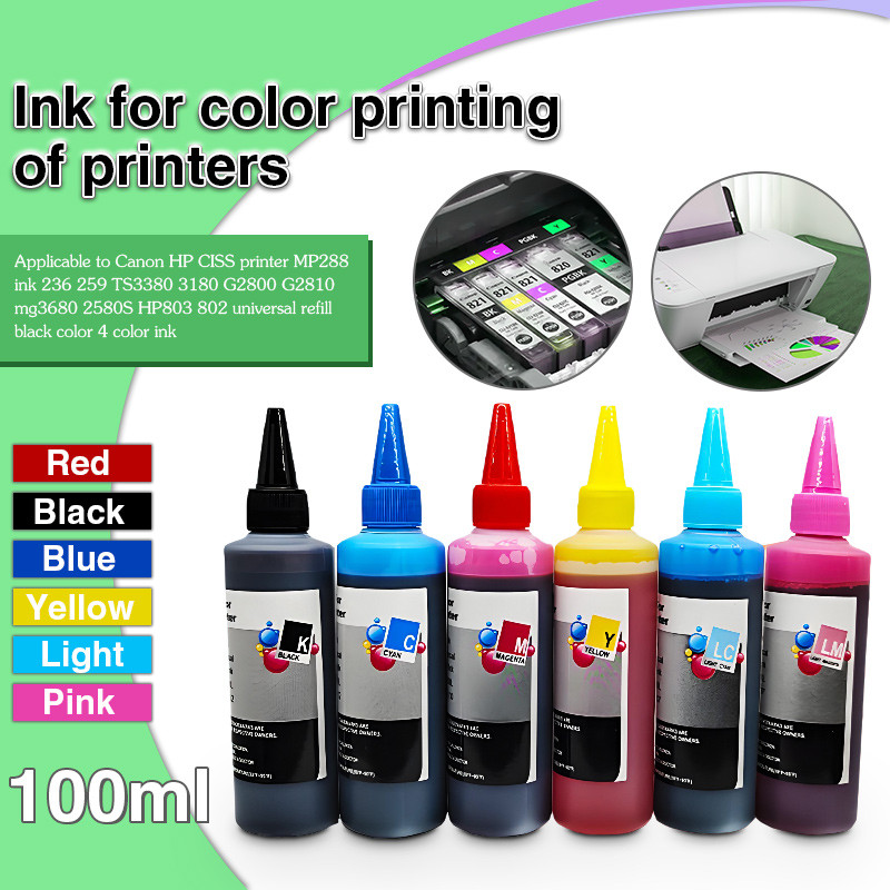 100ml Dye Ink For Inkjet Printer Continuous Refillable | Shopee Philippines