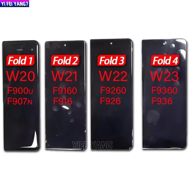 Ori Used Small LCD For Samsung Z Fold 4 3 2 1 5 LCD Replacement Display ...