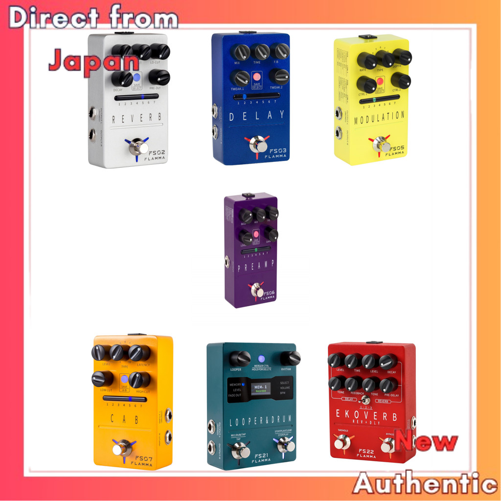 FLAMMA FS02 Digital Reverb Guitar Pedal 7 Classic Effects with Trail On ...