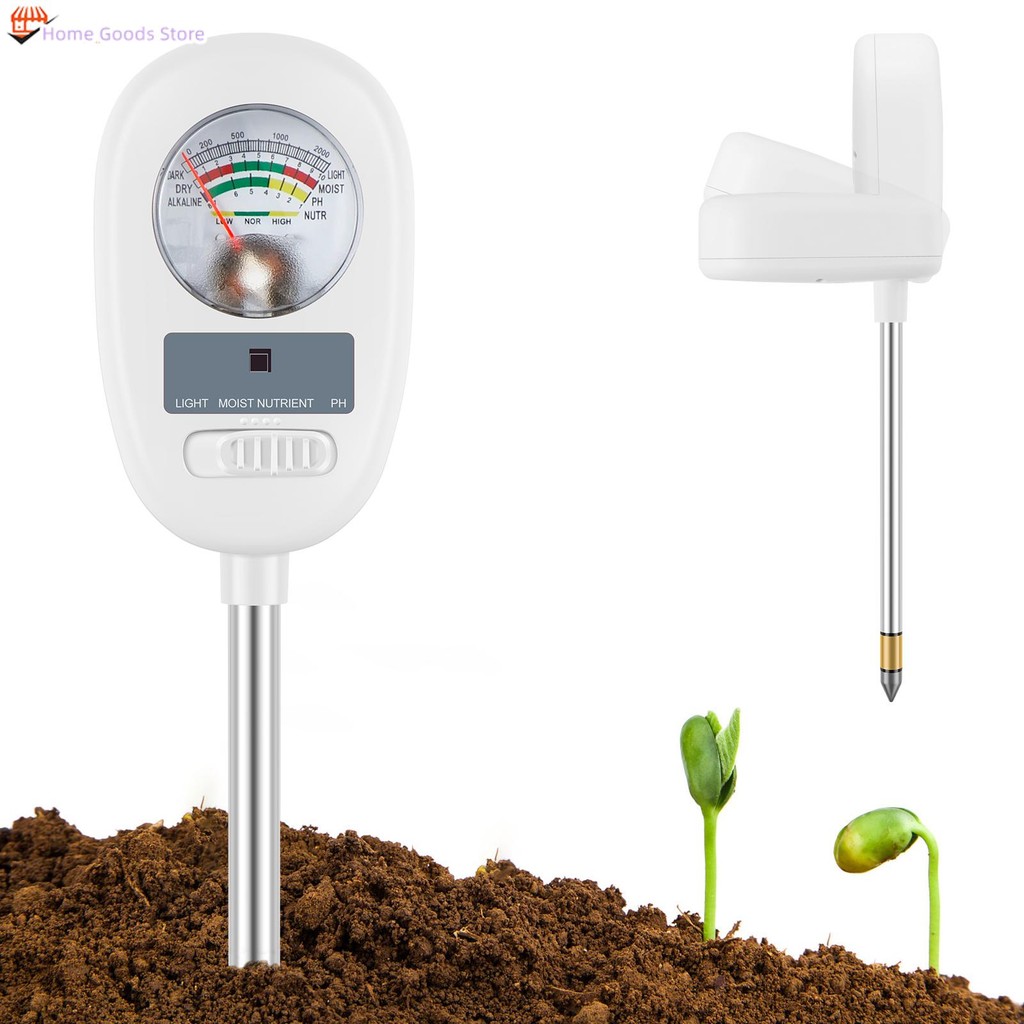 Digital Soil Tester 4 in 1 Smart Soil Meter Large Screen 90 Degree ...