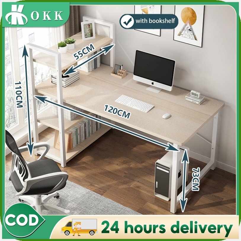 120*55CM's@Study:kt(Table-FcwithvHBookxShelfwVDesktopvTable Computer ...