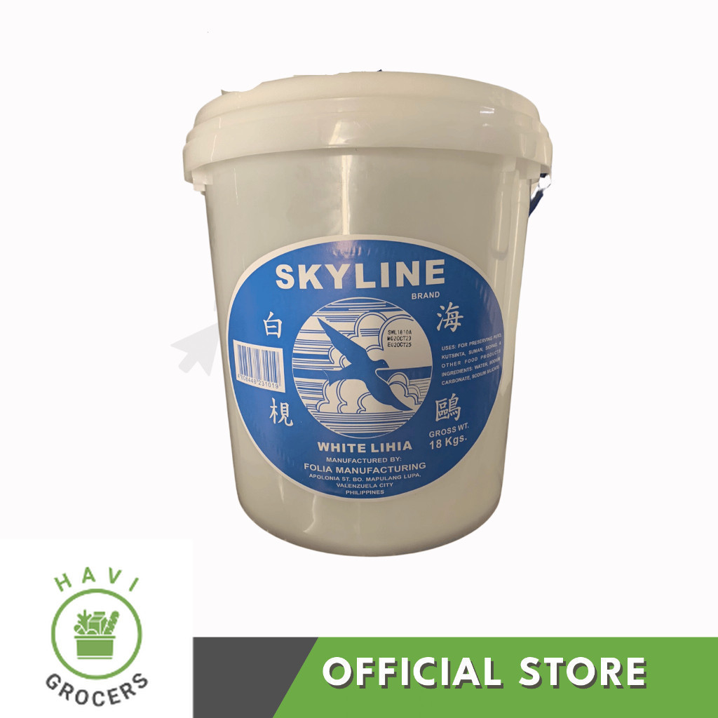 HAVI GROCERS Skyline Lye Water White Lihia 18kgs FREE PAIL BALDE (For ...