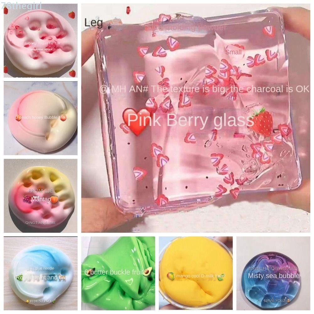 THEGIRL Kids Slime Toy, Parent-child Interactive Clear Crystal Clay ...