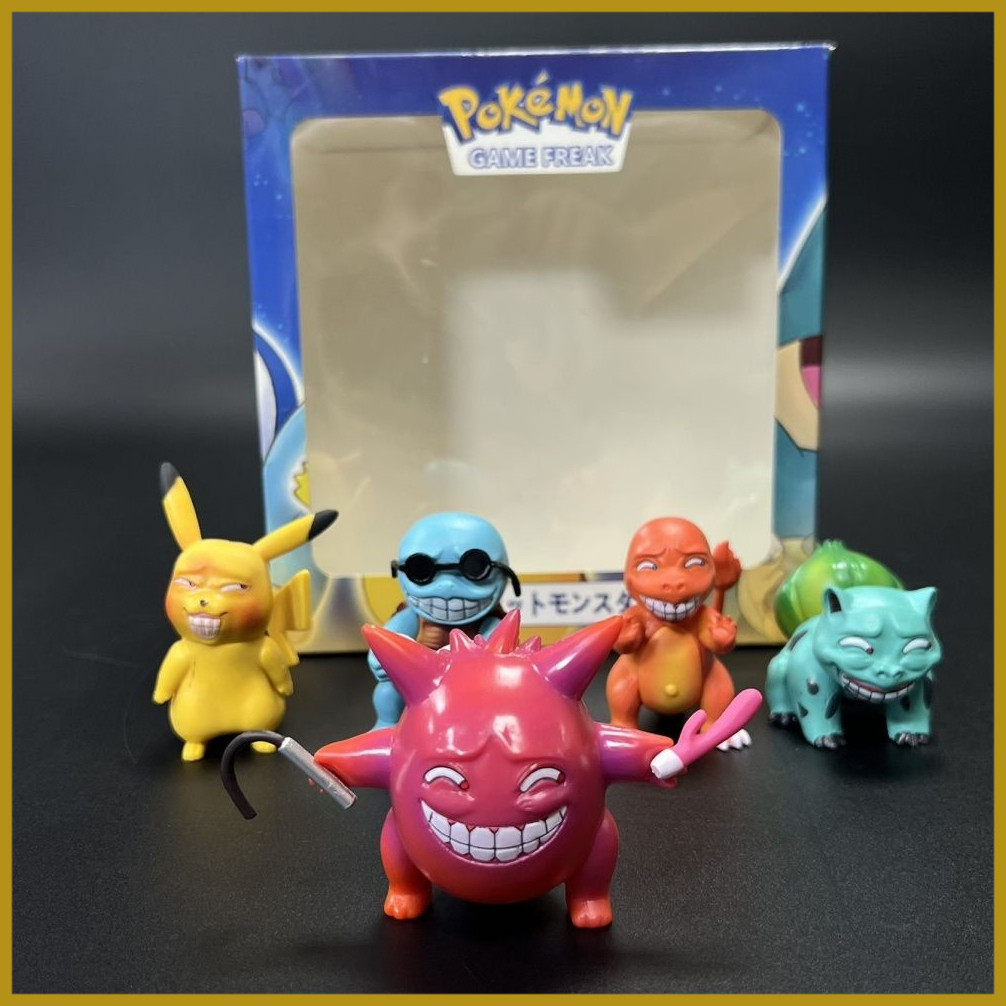Quirky and Funny Pokémon Series Creative Prank Figurines Unique Desk ...