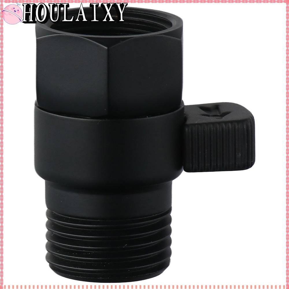HOULAIXY Water Flow Control Valve, Brushed Nickel Black Shut Valve ...