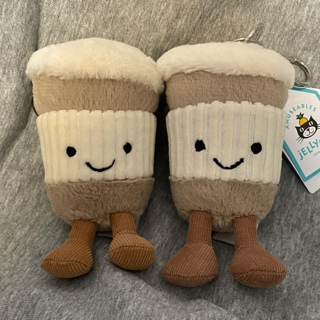 Jellycat Same Coffee Cup Plush Toy Keychain Cute Coffee Cup Bag Pendant ...