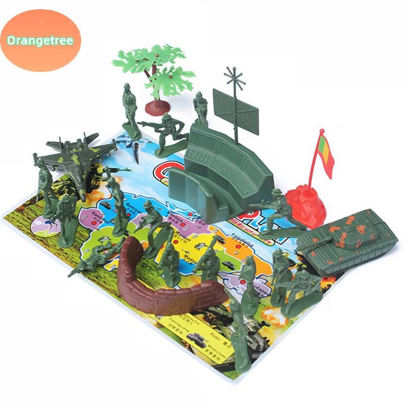 OrangeTree 21Pcs Plastic Model 5cm Soldiers Action Figures Soldiers ...