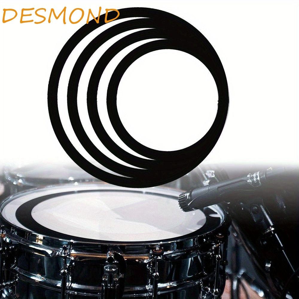 DESMOND Drum Mute Rings, Round Shape 10/12/14/16 inch Drum Practice Pad ...