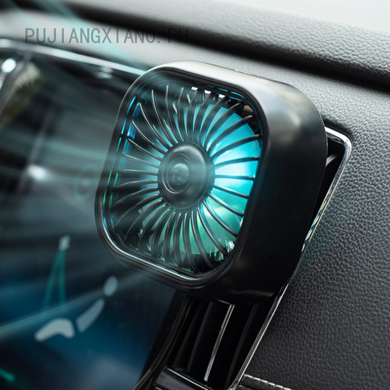 (Ready stock)【PJX1】Mini Car Fan Creative Usb Charging Fan With Colorful ...