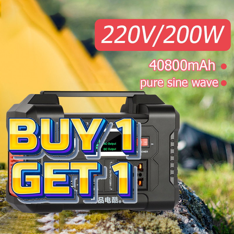 Solar generator 40800mAh outdoor power supply pure sine wave portable ...
