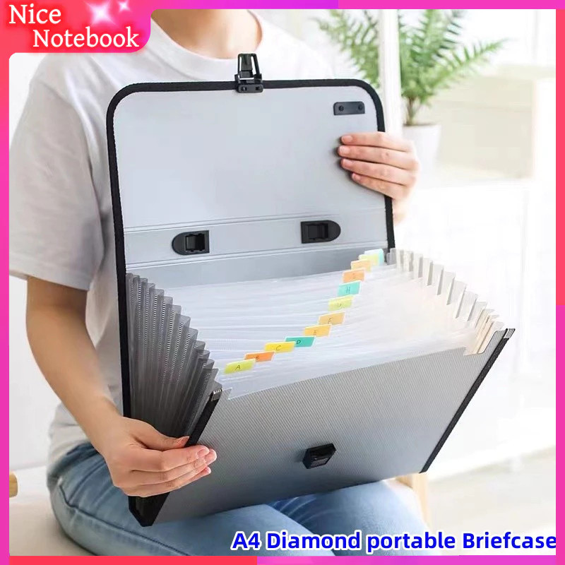 A4 Document storage with handle large capacity File Folder diamond ...