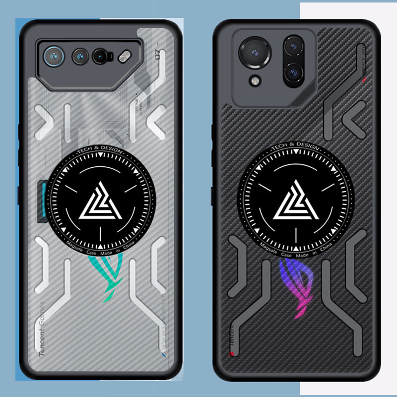 For ASUS ROG 6 7 8 9 Pro Magnetic Case Slim Hybrid Soft TPU+PC Karbon ...
