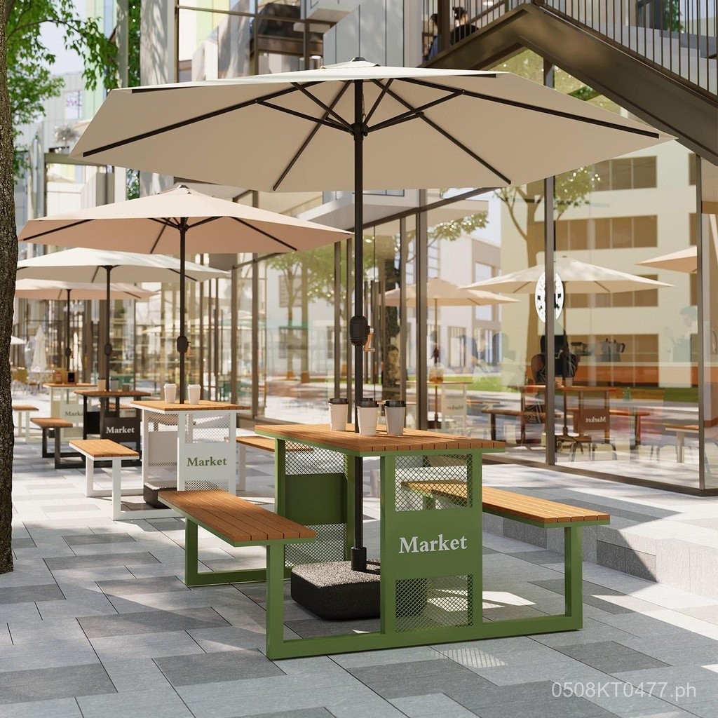 Creative Combination Square Commercial Street Outdoor Milk Tea Shop ...