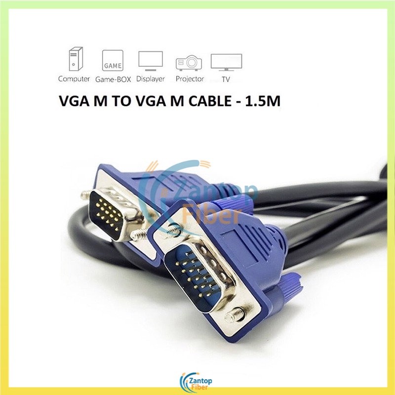 VGA Cable 1.5M VGA to VGA Cable Male to Male Cable | Shopee Philippines