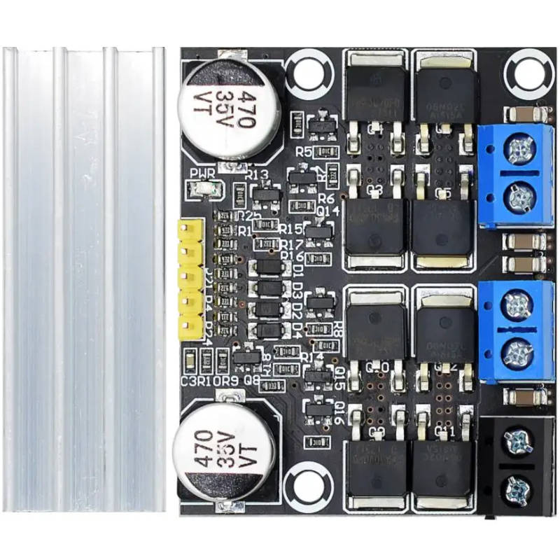 10A dual DC motor drive module forward and reverse PWM speed regulation ...