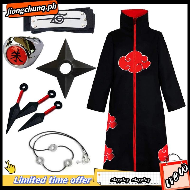 Naruto Costume Akatsuki Cloak Cosplay Sasuke Uchiha Cape Cosplay Itachi ...