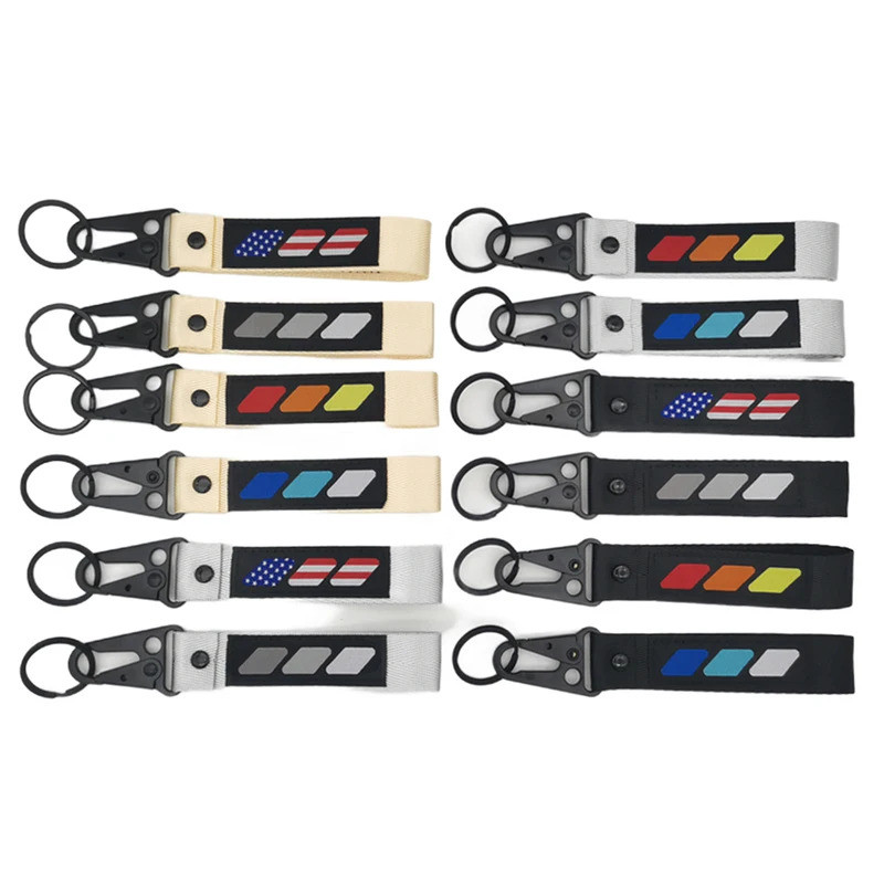 JDM Key Tag Racing Car Motorcycle Keychain Ring US Flag Car Lanyard Car ...