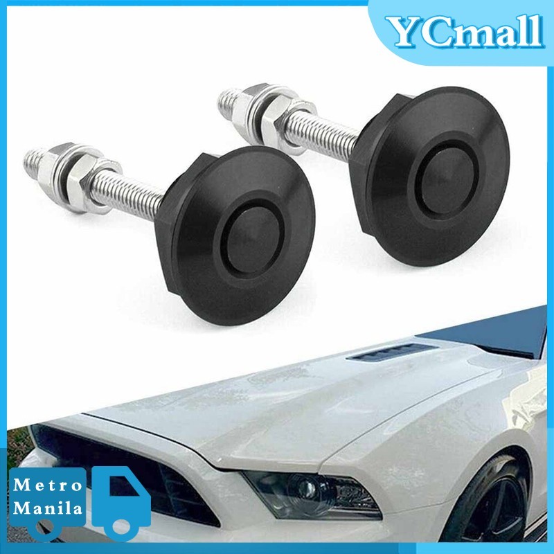 2pcs Hood Bonnet Pins Lock Clip Push Button Quick Release Car Bumper ...