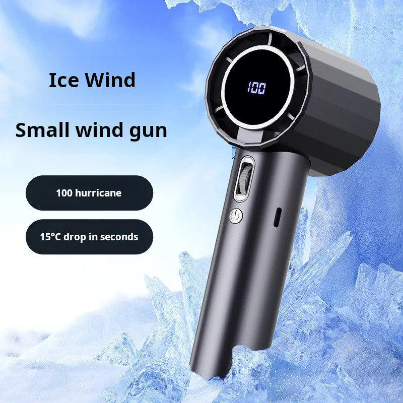 Handheld Fan Mini Rechargeable fan Class Portable Bladeless Fan Digital ...