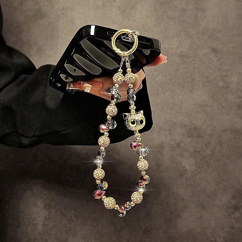 [PYDM] Luxury Fashion Flashing Diamond Short Mobile Phone Lanyard ...