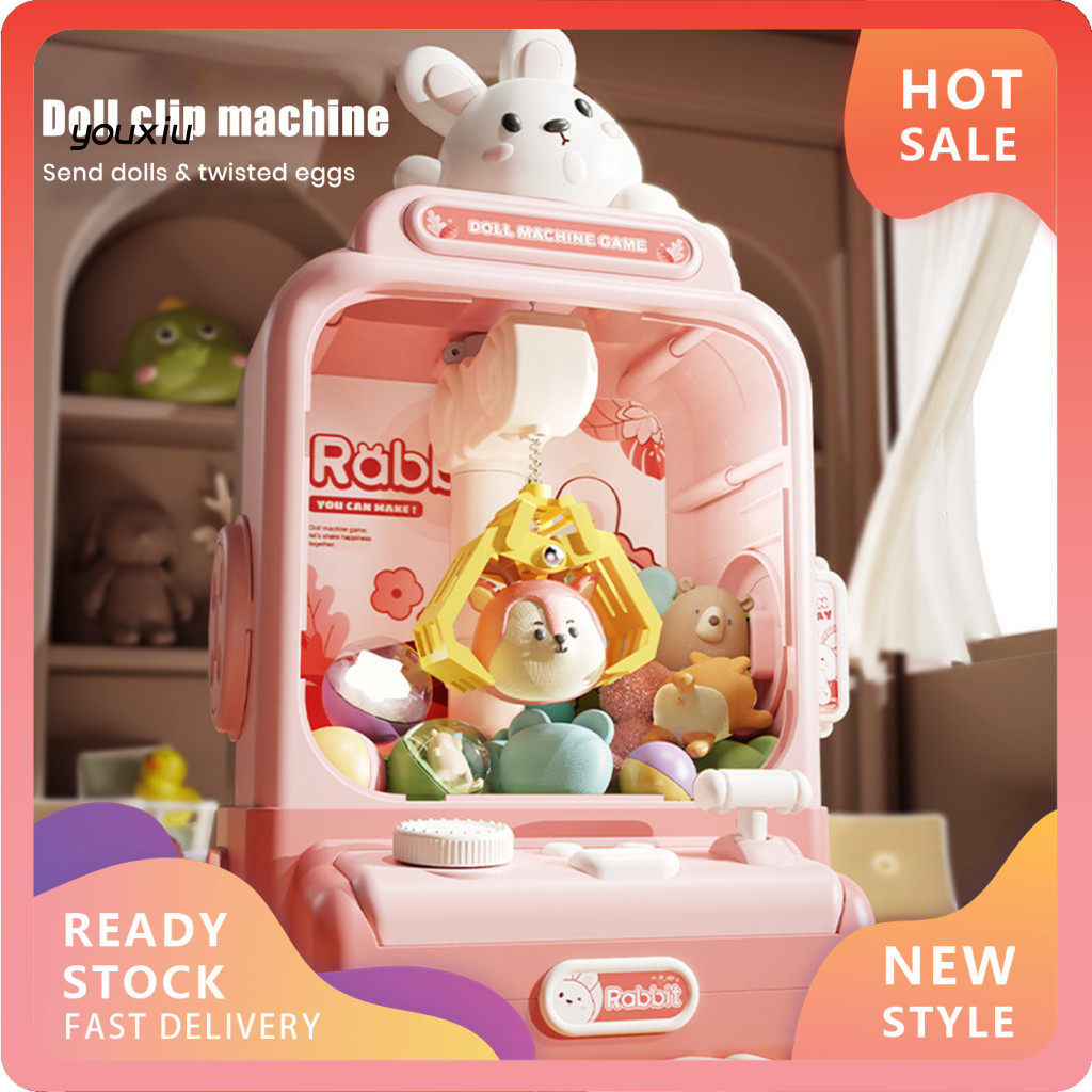 YX Home Arcade Game for Children Electric Coin-operated Claw Machine Interactive Claw Machine ...