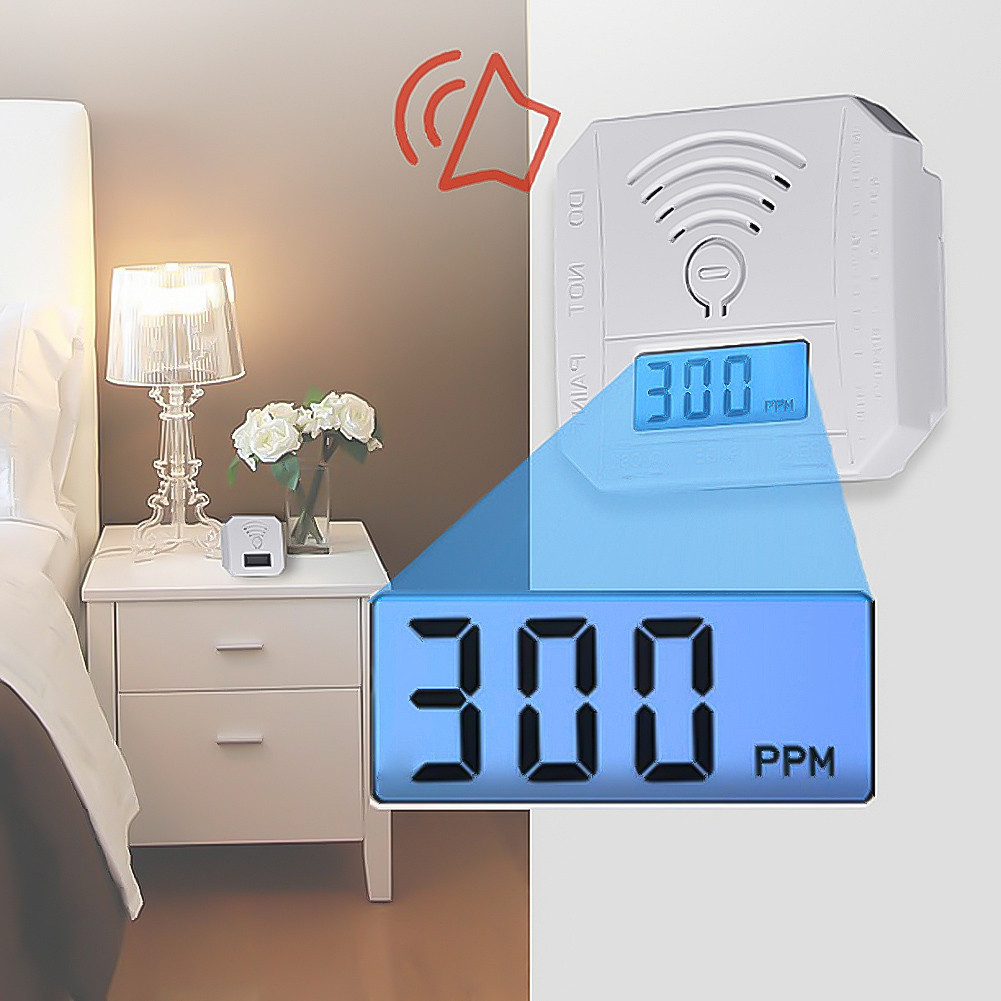 【Digital Carbon Monoxide Detector Battery Powered CO Gas Monitor Alarm ...