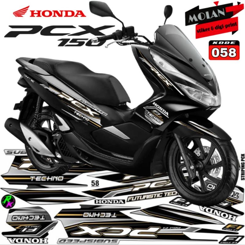 LOKAL 2018-2021 Honda PCX 150 Variation Striping Sticker Decal - PCX ...
