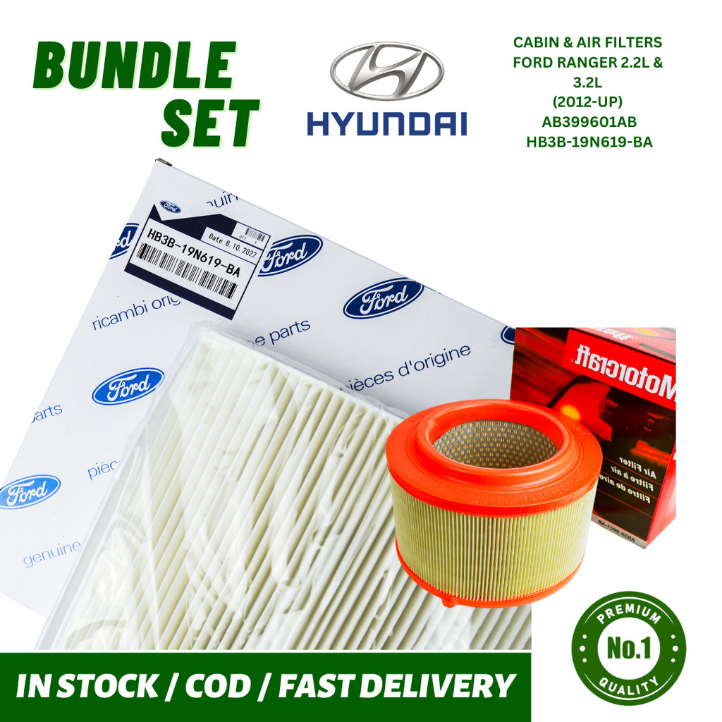CABIN & AIR FILTERS for FORD RANGER 2.2L & 3.2L (2012-UP) (AB399601AB ...