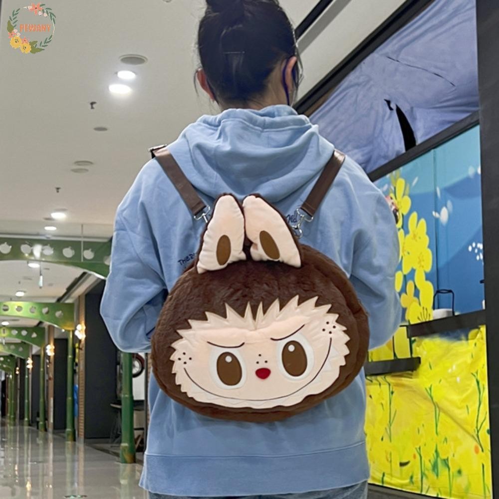 PEWANYZZ Labubu backpack, Zimomo Mokoko Plush Labubu Bag, Casual ...