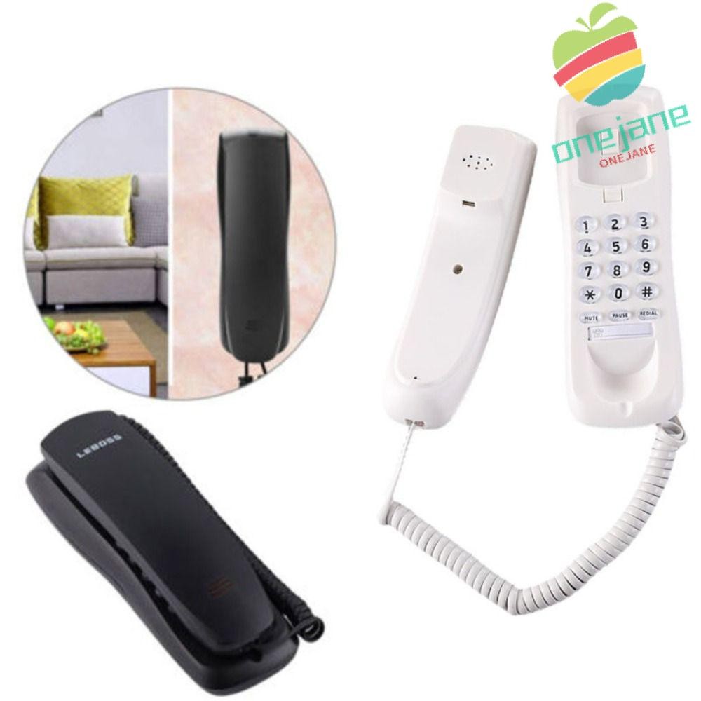 ONE-JANE Wired Telephone, Compact Wall Mounted Corded Phone, Caller ID Landline Desktop Handset ...