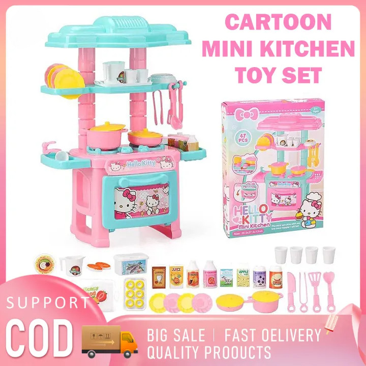 Cartoon Mini Kitchen Toys Toy Kid Play Cooking Toys Cartoon Mini ...
