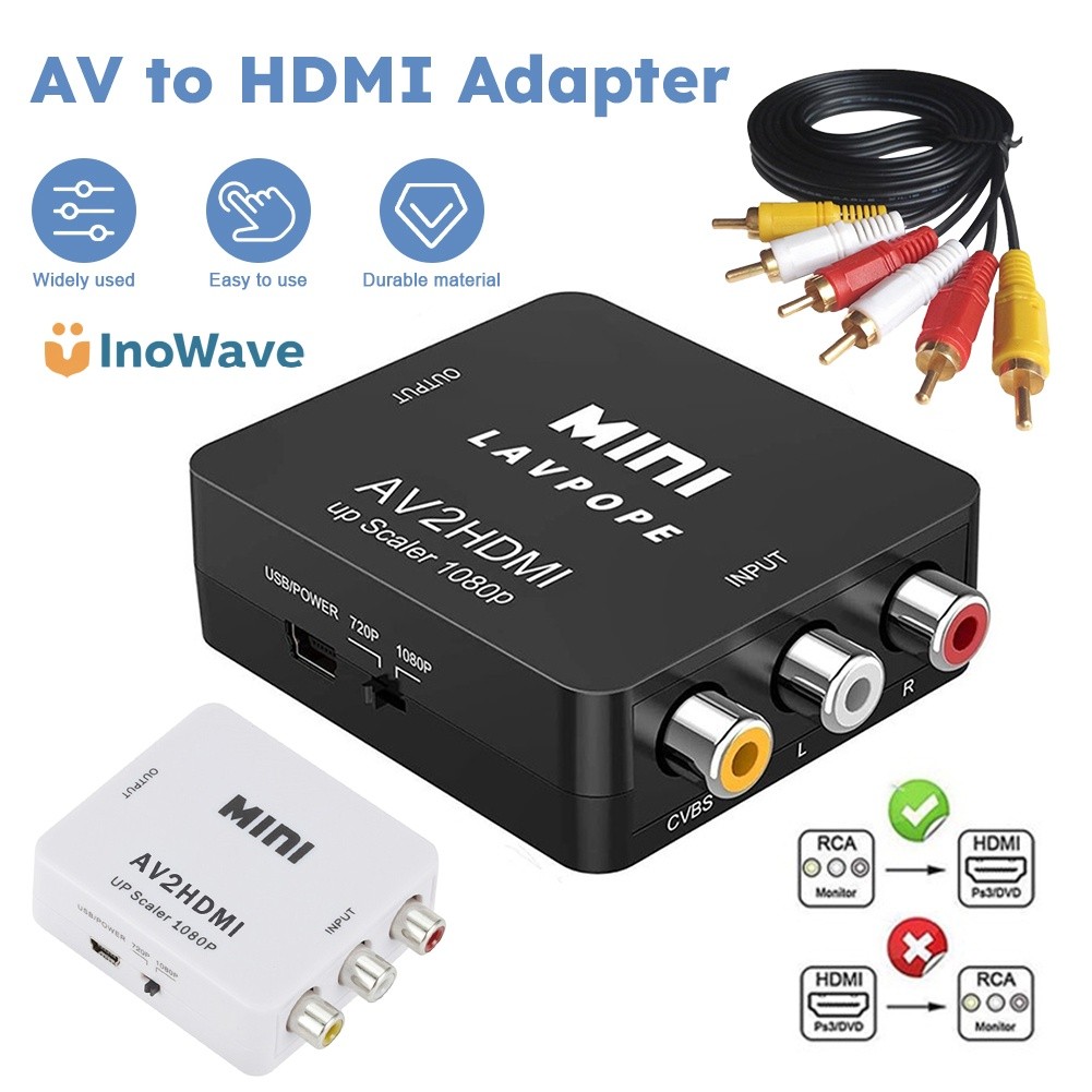 【COD】RCA/AV TO HDMI 1080P Mini AV2HDMI Converter RCA AV/CVSB L/R To ...