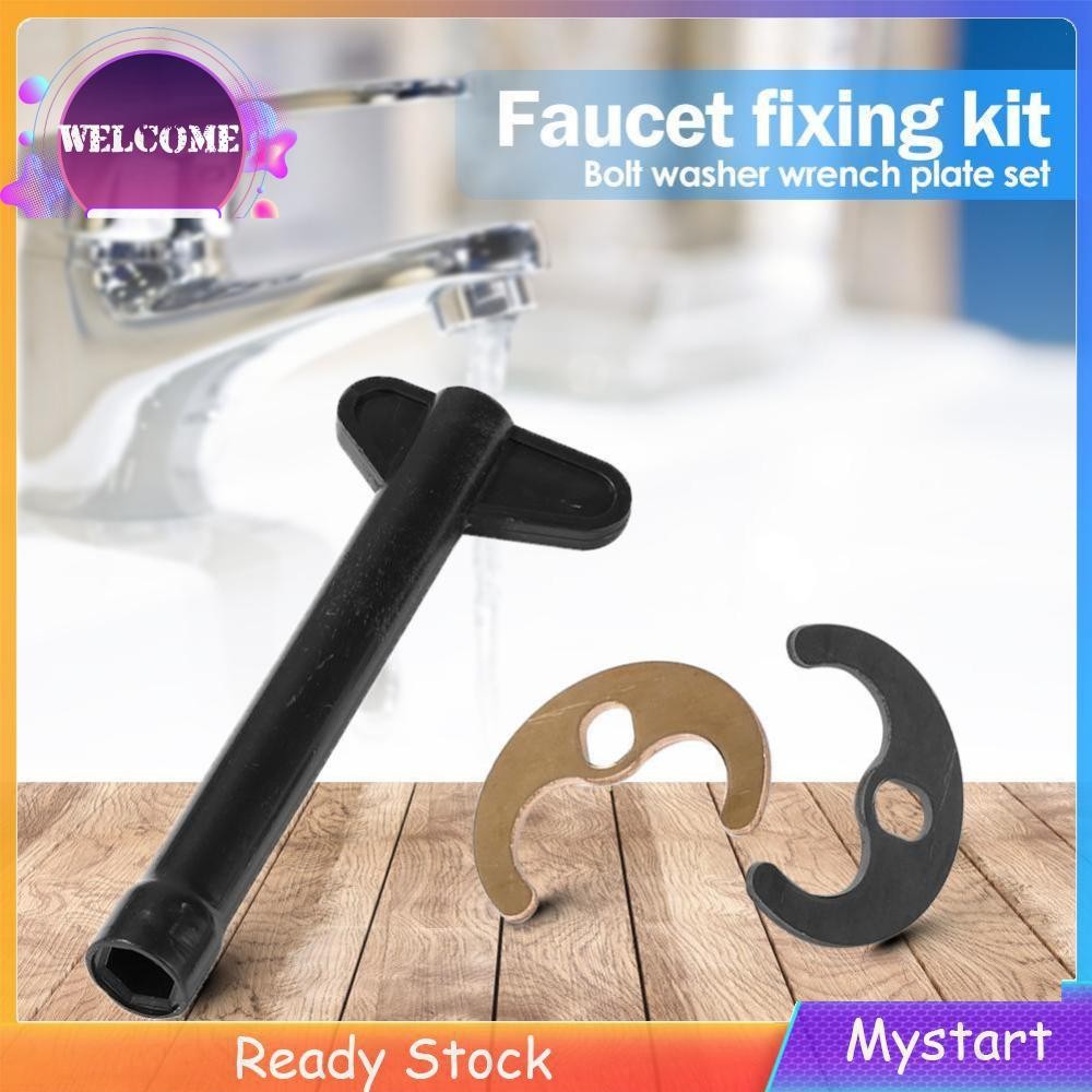 Tap Faucet Fixing Fitting Kit Bolt Washer Wrench Plate Kitchen Basin ...